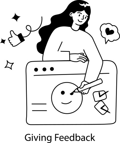 Giving feedback Royalty Free Vector Image - VectorStock