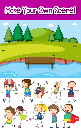 Make your own scene Royalty Free Vector Image - VectorStock