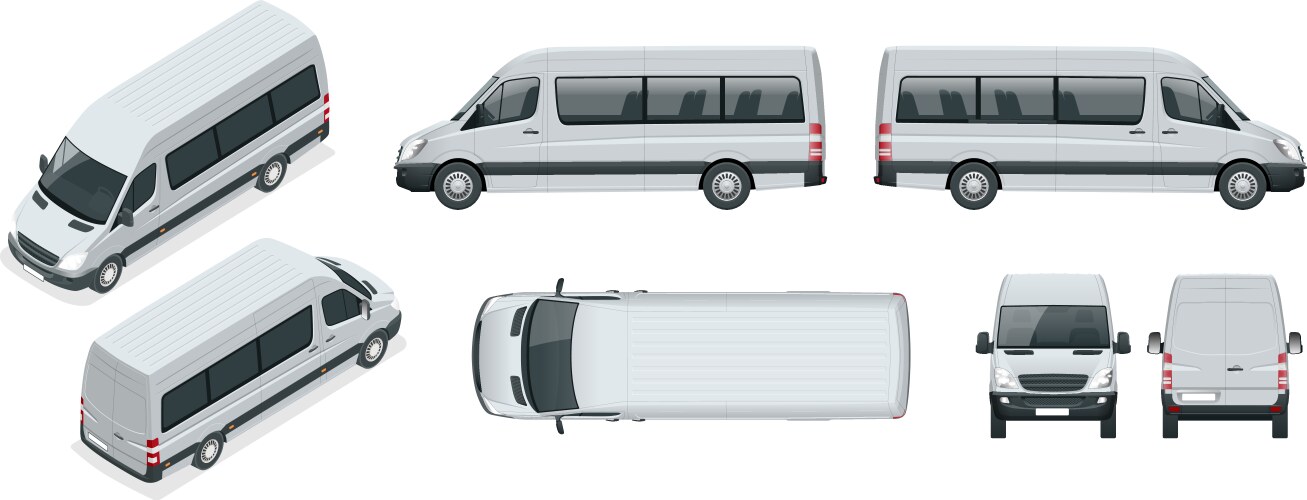 Ram Promaster City Passenger Van 2015 Template Vector Image