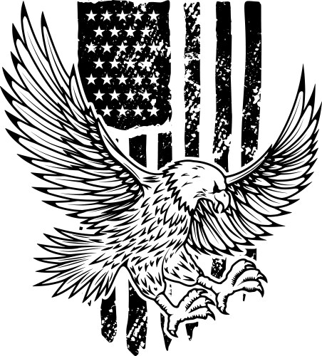 American eagle emblem Royalty Free Vector Image
