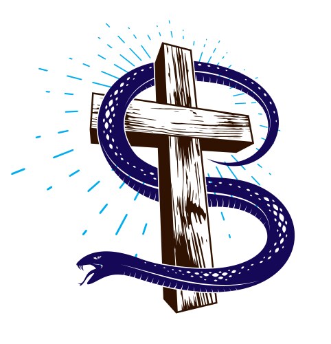 Snake Cross Tattoo Vector Images (over 350)