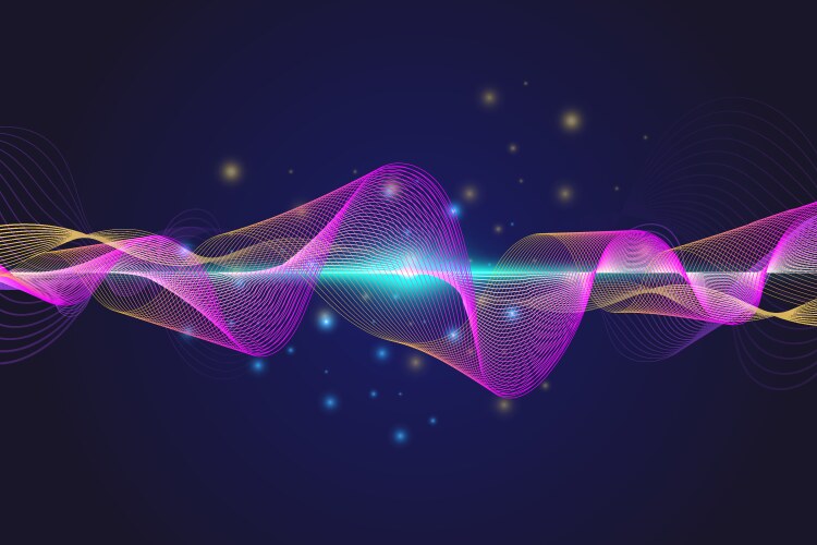 Colorful soundwave background Royalty Free Vector Image