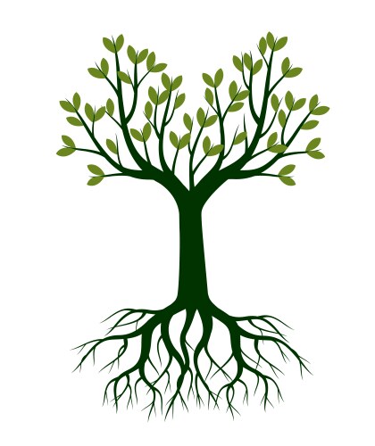 Green tree Royalty Free Vector Image - VectorStock