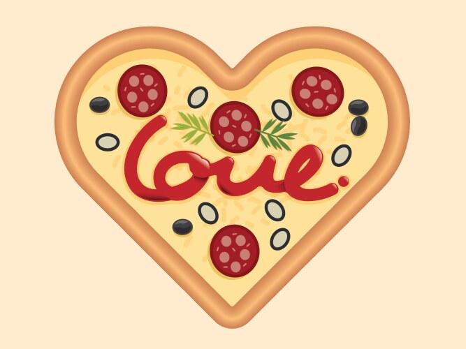 Pizza Heart Vector Images (over 2,600)