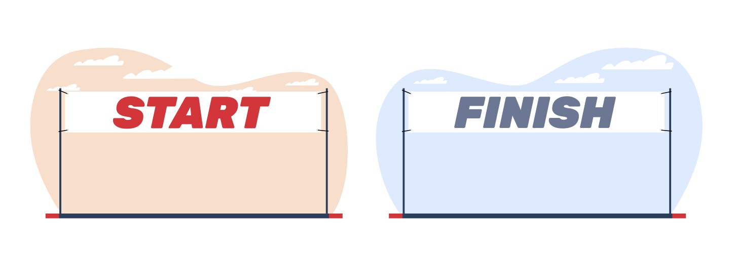 Finish Line Banner Clipart Vector