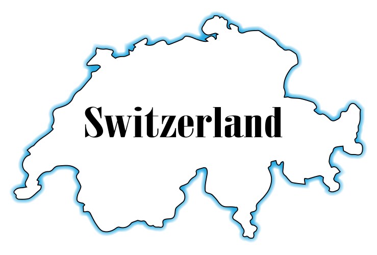 Blank Outline Map of Switzerland Vector Images (67)