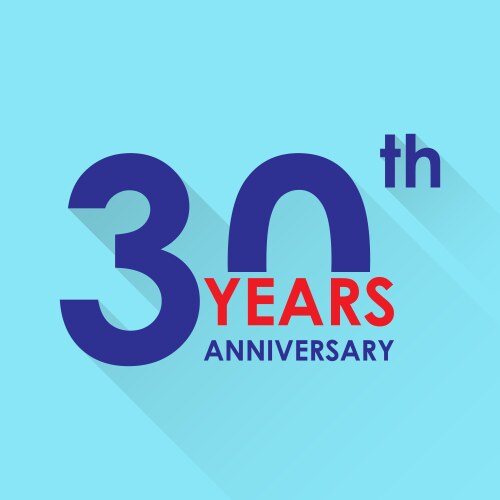 30 years anniversary icon set 30th Royalty Free Vector Image