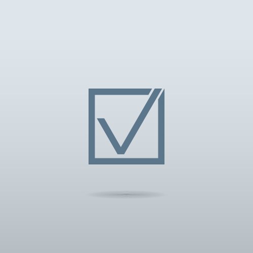 Check mark icon right click Royalty Free Vector Image