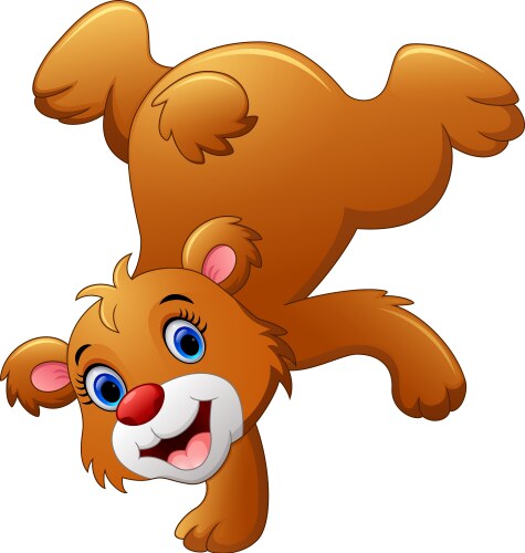 Cartoon funny bear Royalty Free Vector Image - VectorStock