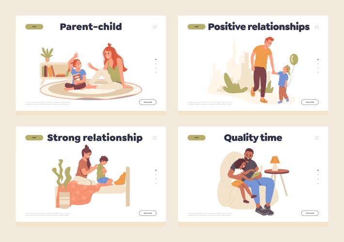Step-parent relationship concept Royalty Free Vector Image