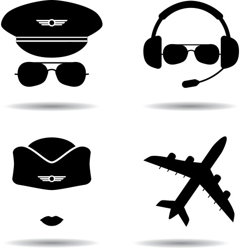 Pilot hat design Royalty Free Vector Image - VectorStock