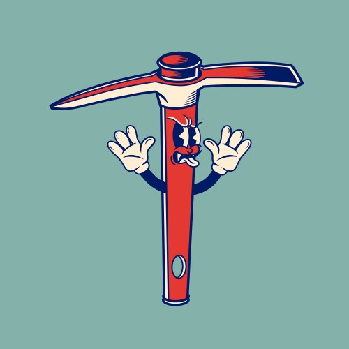 Retro character design of the plunger Royalty Free Vector
