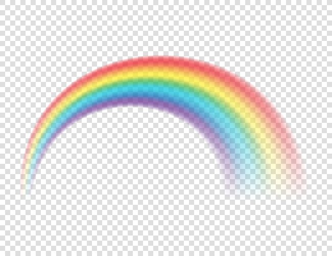 Translucent rainbow on transparent background Vector Image