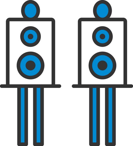 Audio system speakers icon Royalty Free Vector Image