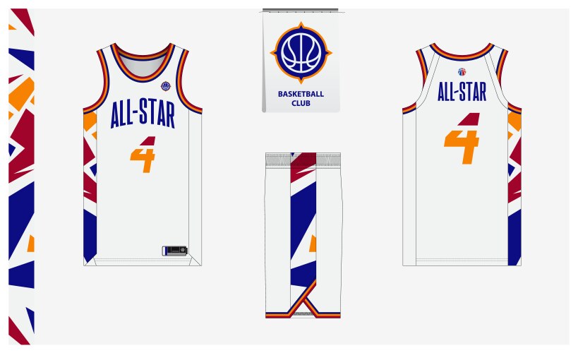 Basketball uniform mockup template design Vector Image