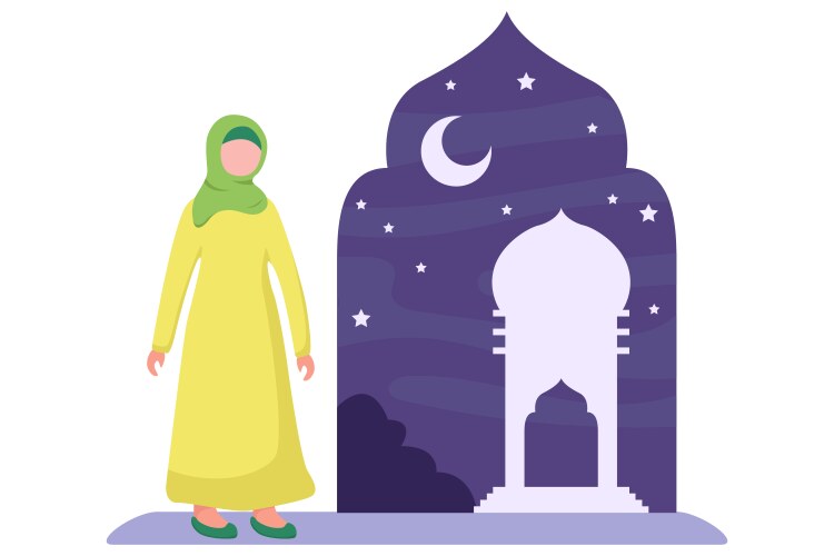 Ramadan flat design Royalty Free Vector Image - VectorStock