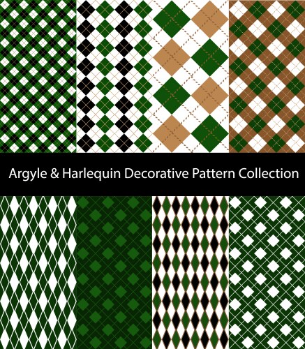 Harlequin patterns rhombus lozenge pattern Vector Image