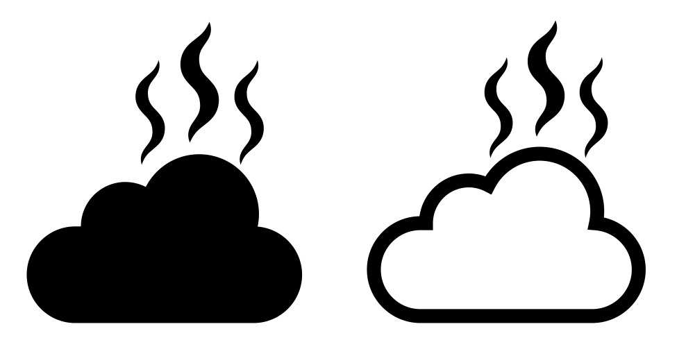 Co2 carbon dioxide cycle icon emissions Royalty Free Vector