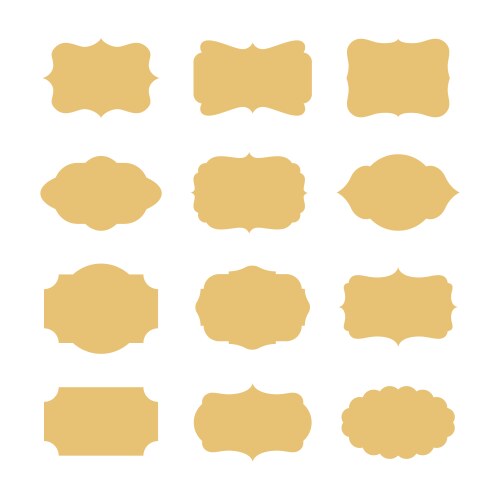 Vintage label frames old frame shapes decorative Vector Image