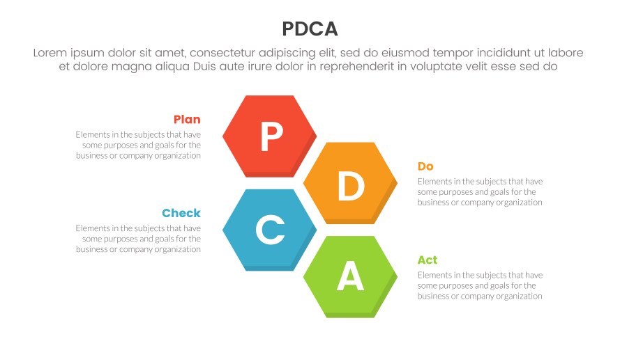 Pdca management business continual improvement Vector Image
