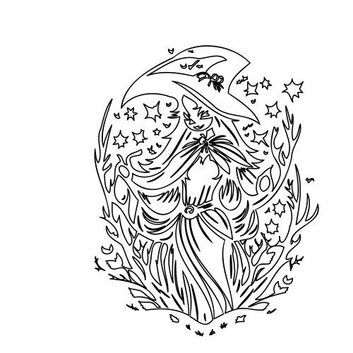 Halloween Witch Outline Vector Images (over 14,000)