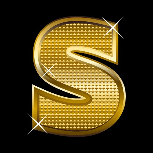Slimy font type letter s Royalty Free Vector Image