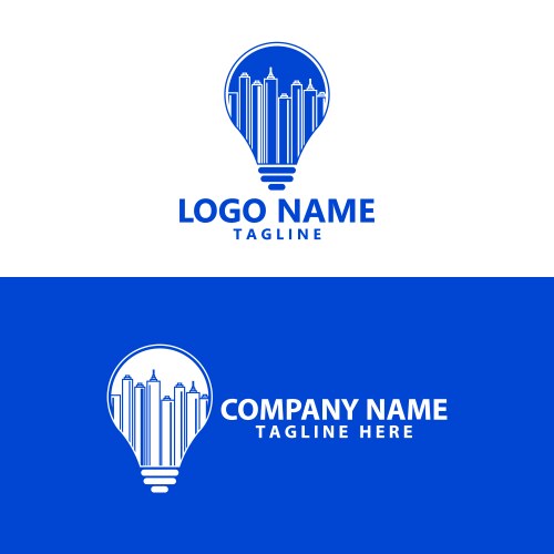 Glow firefly logo design Royalty Free Vector Image