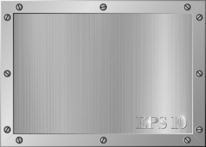 Metal plate Royalty Free Vector Image - VectorStock