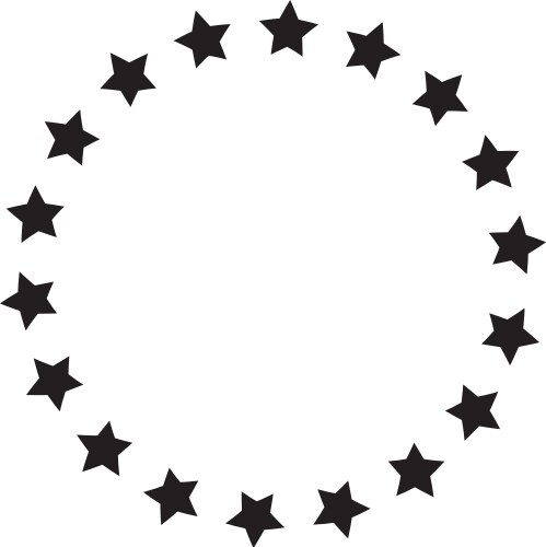 Seamless monochrome pattern with stars abstract Vector Image