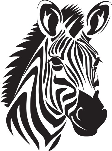 Dripping zebra silhouette Royalty Free Vector Image