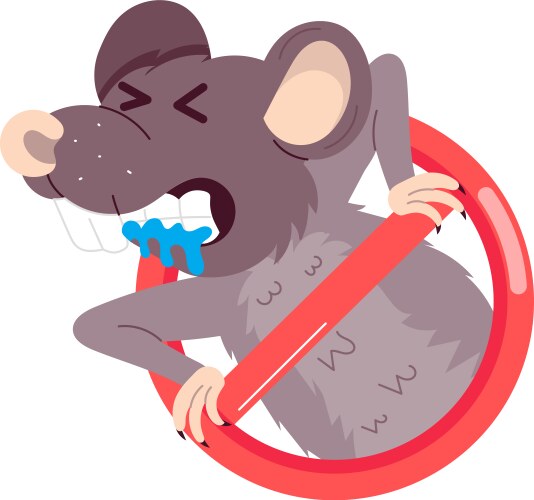 Basic rgbscary rat sticker designed in flat style Vector Image