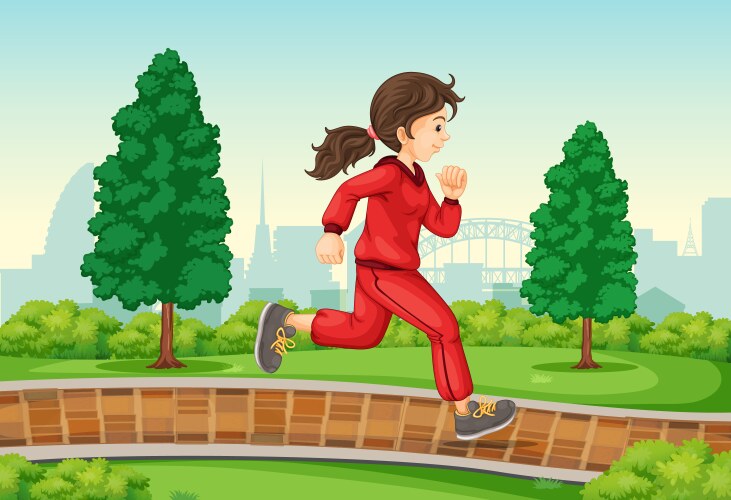 Cartoon Girl Running Vector Images (over 15,000)