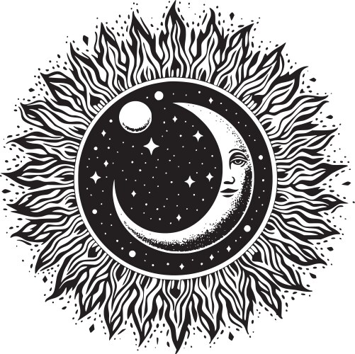 Silhouette moon Royalty Free Vector Image - VectorStock