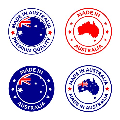 Australian made in australia logos Royalty Free Vector Image