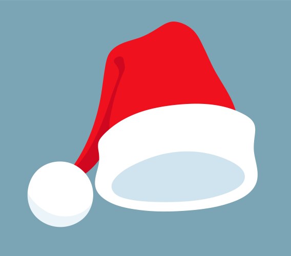Santa hat on transparent background Royalty Free Vector