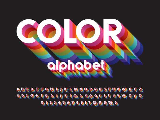 Retro font Royalty Free Vector Image - VectorStock