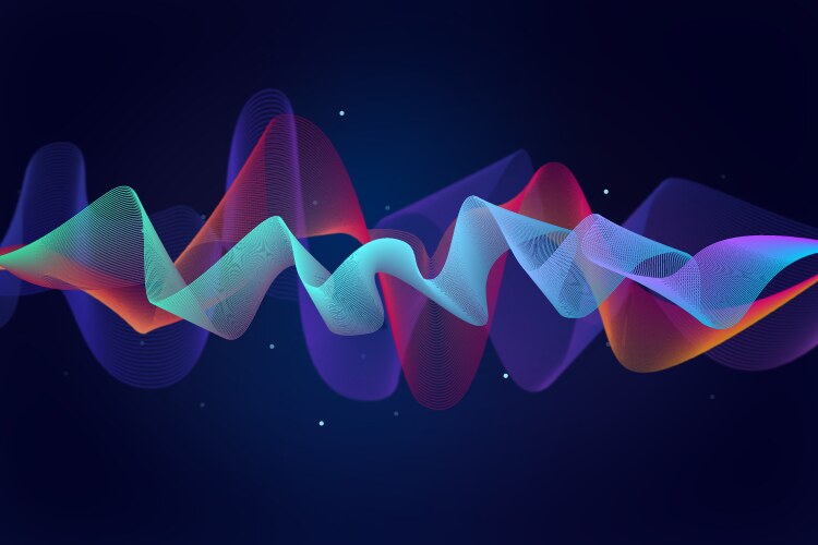 Colorful soundwave background Royalty Free Vector Image