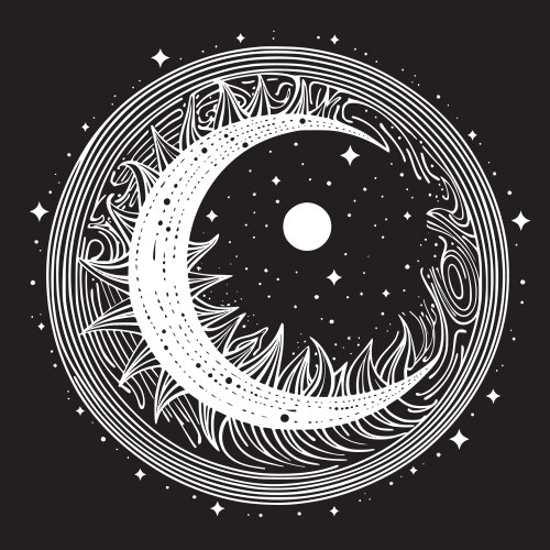 Silhouette moon Royalty Free Vector Image - VectorStock