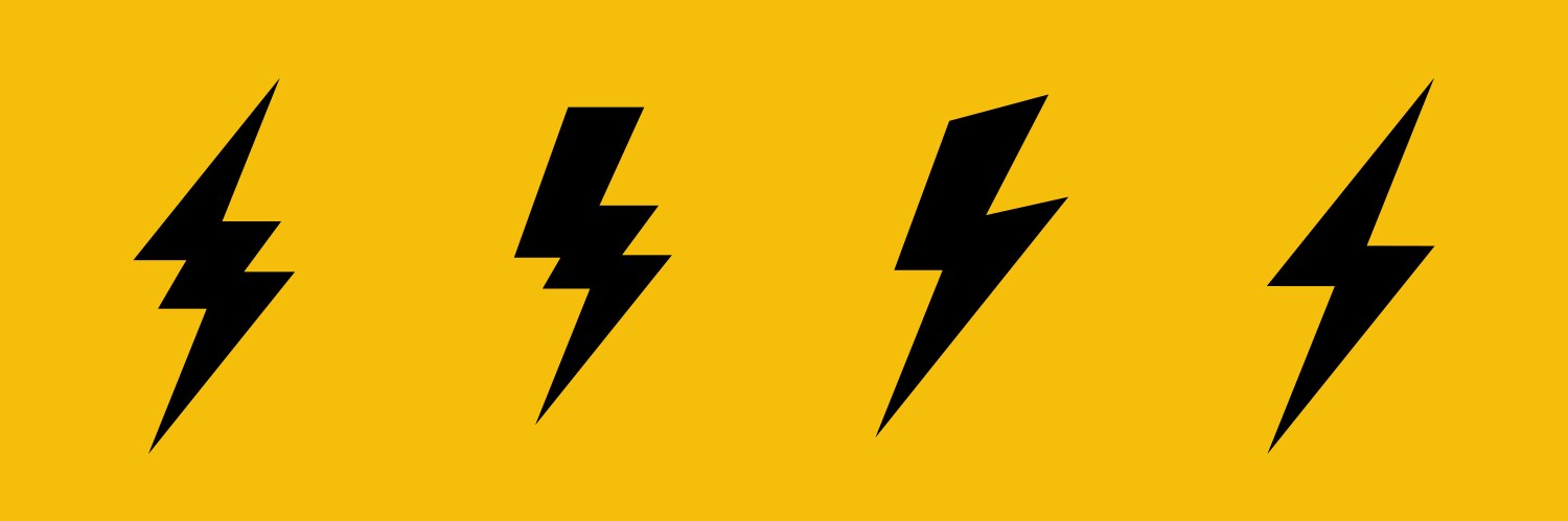 Battery charge thunder flash and bolt energy Vector Image