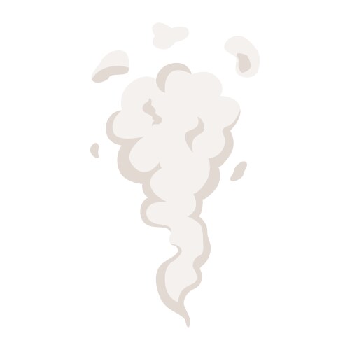 Steam clouds set cartoon blue fog and trail Vector Image