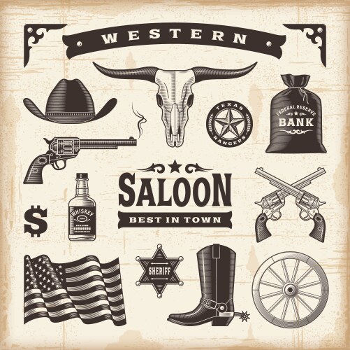 Western Vector Images & Graphics for Commercial Use | VectorStock