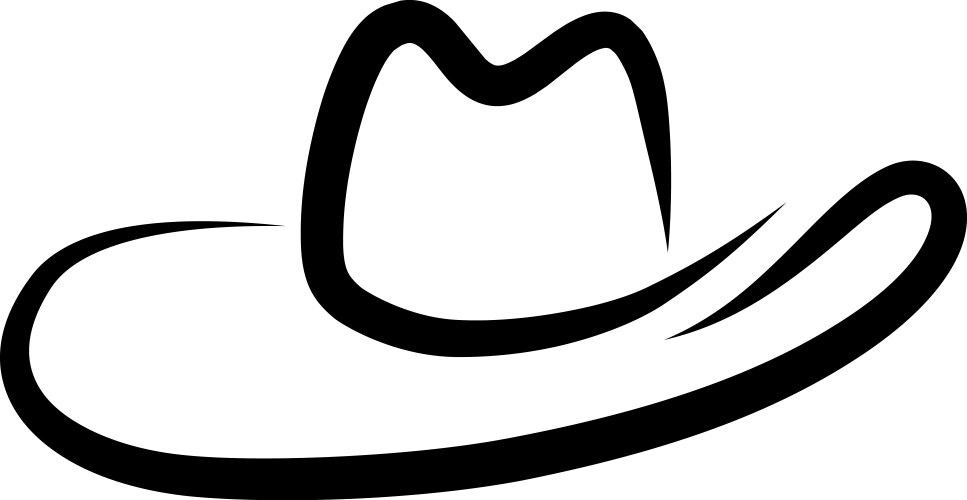 Cowboy hat outline Vector Images & Graphics for Commercial Use ...