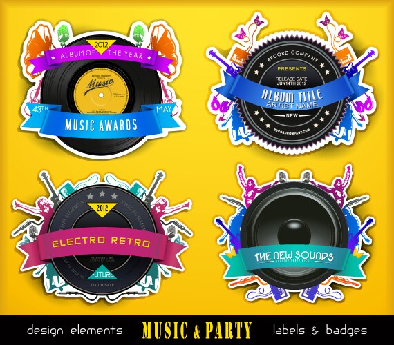 Music cartoon doodle Royalty Free Vector Image