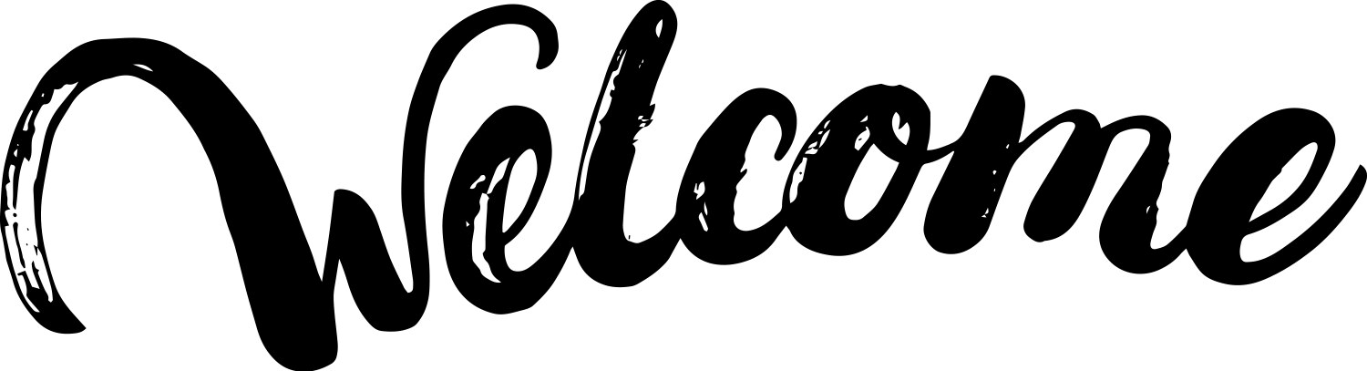 Welcome hand lettering Royalty Free Vector Image