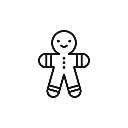 Gingerbread Man Outline Vector Images (over 1,400)