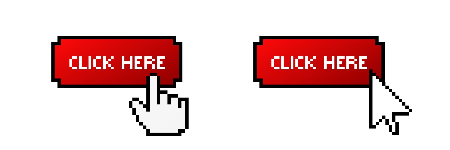 Click Cursor Button Computer Mouse Pointer Vector Image