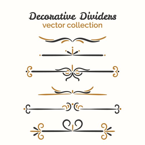 Line dividers Royalty Free Vector Image - VectorStock