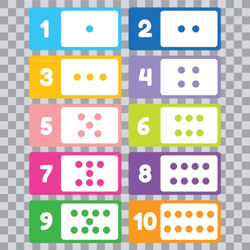 Number blocks Royalty Free Vector Image - VectorStock