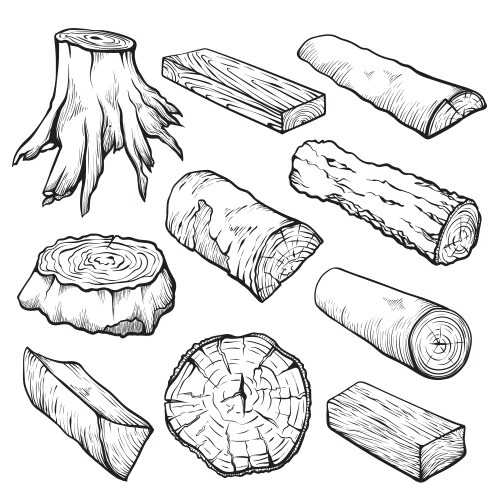 Log Black and White Vector Images (over 3,700)