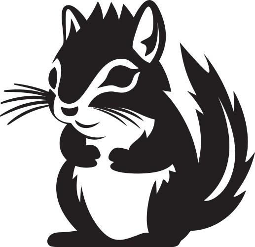 Chipmunk black logo Royalty Free Vector Image - VectorStock